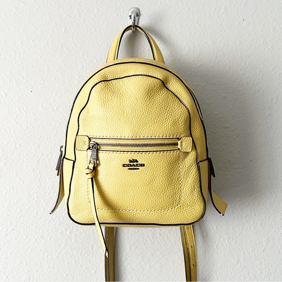 Coach | Bags | Coach Andi Mini Convertible Backpack Butter Yellow Gun ...